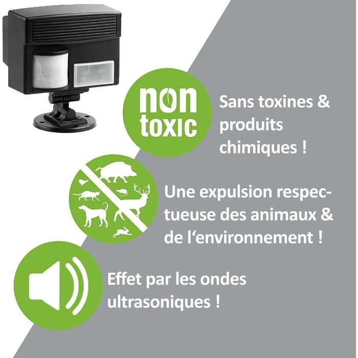 Répulsif Pour Chiens Et Chats - Fonctionne Sur Piles - Résistant Aux Intempéries - Répulsif À ...