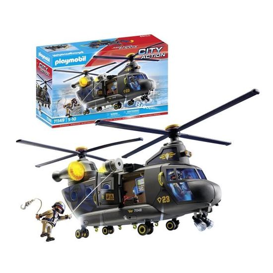 PLAYMOBIL 71149 Hélicoptère de transport des forces spéciales, Les ...