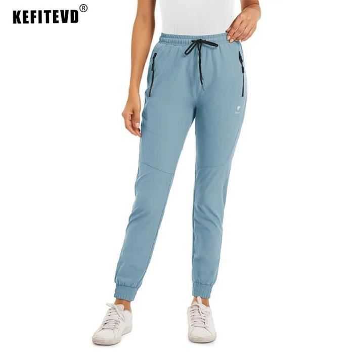 Survêtement,KEFITEVD Pantalons de Sport Femme Séchage Rapide Légers Taille Élastique Pantalons ...