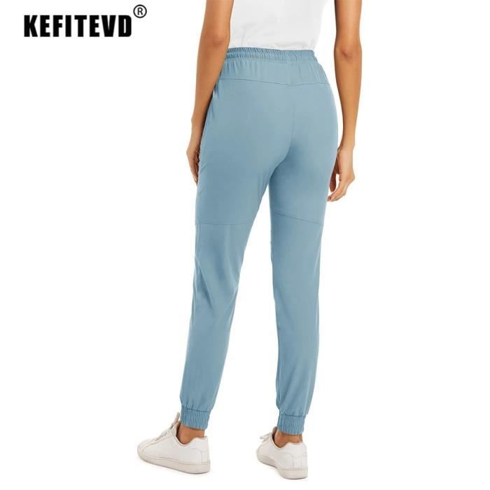 Survêtement,KEFITEVD Pantalons de Sport Femme Séchage Rapide Légers Taille Élastique Pantalons ...