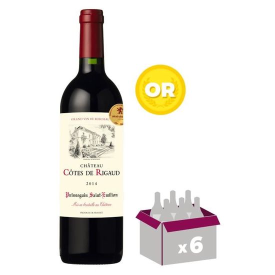 Château Côtes de Rigaud 2014 Puisseguin Saint-Emilion - Vin Rouge - 75 ...