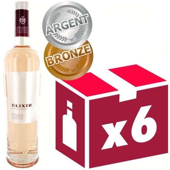 Elixir 2014 Côtes de Provence vin rosé x6 - La cave Cdiscount
