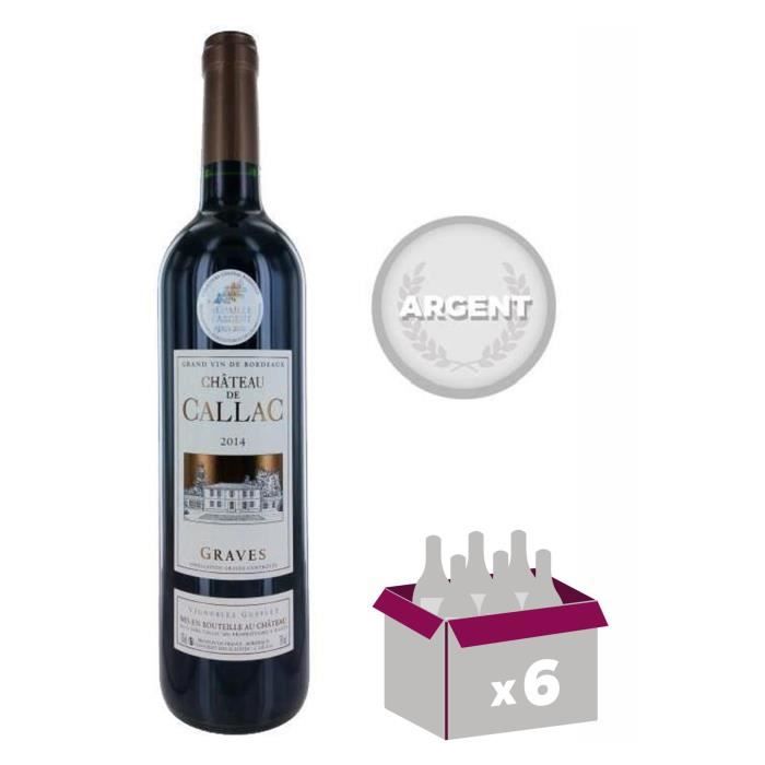 Château de Callac Graves 2014 - Vin rouge - La cave Cdiscount