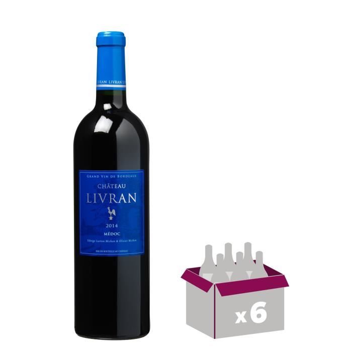 CHÂTEAU LIVRAN 2014 Médoc Vin de Bordeaux - Rouge - 75 cl x6 - La cave ...