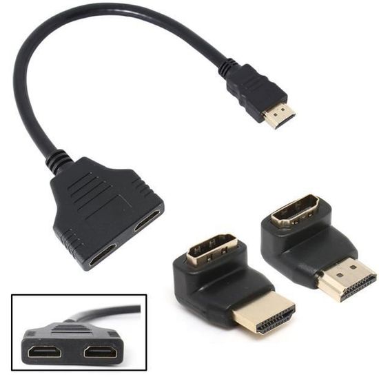 Câble Adaptateur Double Signal Divisé Hdmi 1 À 2 \ Mâle Femelle H41H ...