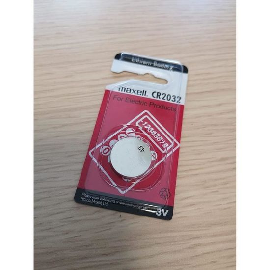 MAXELL Blister 1 pile bouton lithium CR2032 3V[136] - Cdiscount Jeux - Jouets