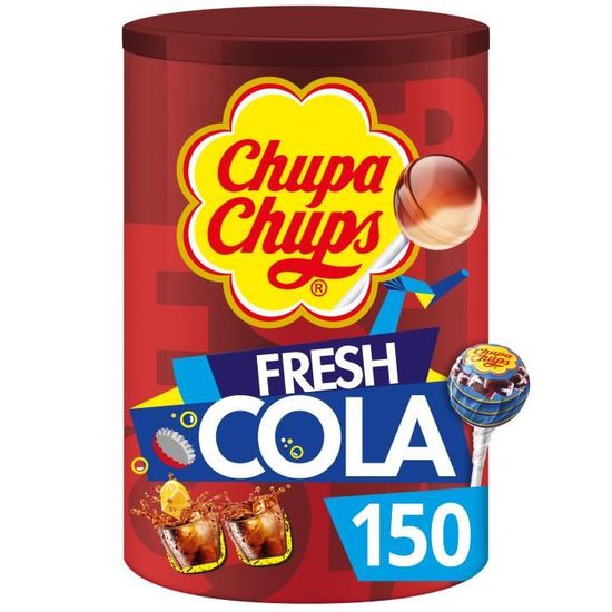 CHUPA CHUPS Tubo de 150 sucettes Cola - Cdiscount Au quotidien