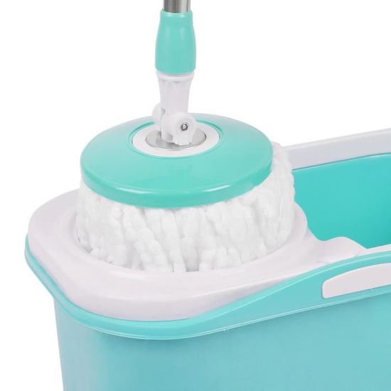 Balai serpillère Turbo Mop 360° + Seau Essorage Rotatif-Bleu ...