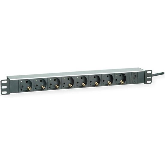 19071622 48,26 Cm (19 ") Bloc Multiprise 8 Prises Et-C14 Mâle 2 M ...