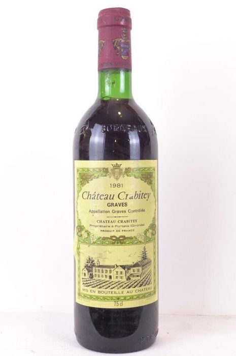 Graves château crabitey rouge 1981 - bordeaux - La cave Cdiscount
