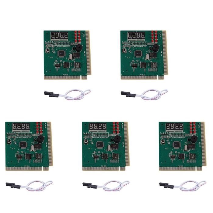 5X Carte de Diagnostic pour Carte Mere PC Analyseur de Code POST PCI / ISA A 4 - Cdiscount Auto