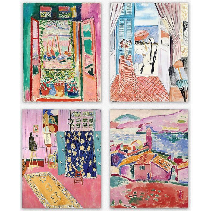 Matisse Impressions d'art mural - Set of 4 Henri Matisse Affiches ...