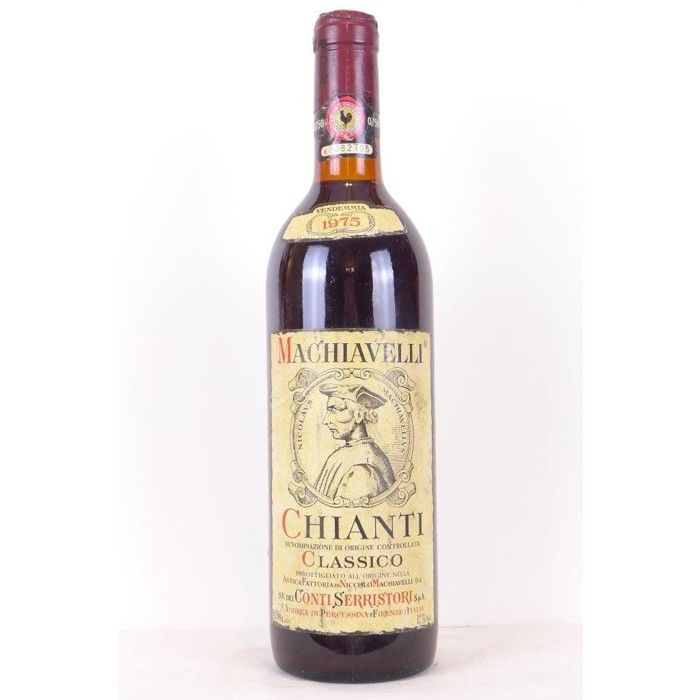 Vin rouge - chianti classico machiavelli rouge 1975 - toscane Italie ...