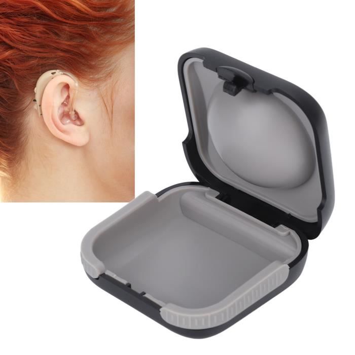 XXU® Boîtier d'aide auditive noir ABS Simple Portable étanche aide ...