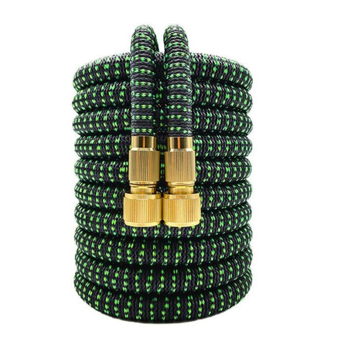 Vert noir-1-2 ''-50FT-15M étendu-Tuyau D'eau Extensible Double ...