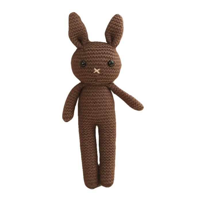 Poupée lapin A2-24cm - Lapin en peluche crocheté pour bébé, Jouet en coton doux tricoté, Mini ...