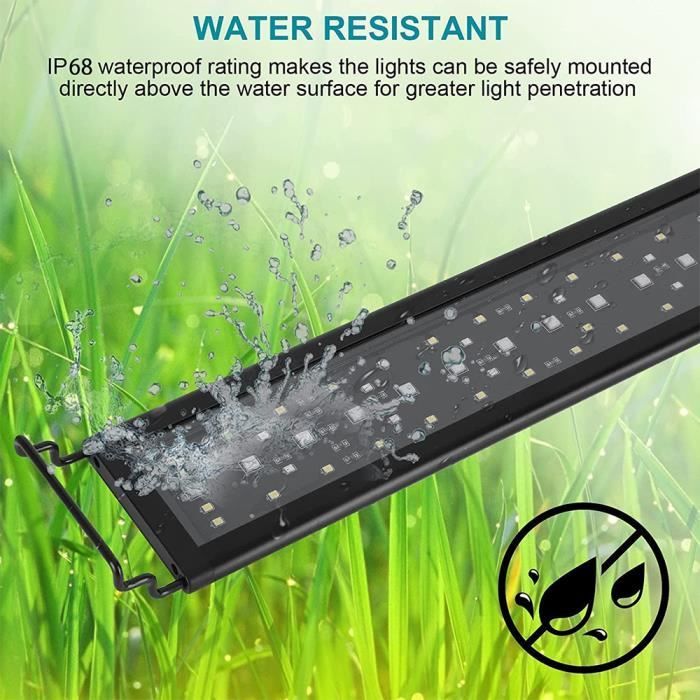 YYQX Eclairage 90cm LED Fish Tank Stand Light Black au meilleur prix ...