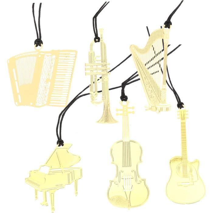 6 Pièces Instrument Signet Instruments De Musique Pour Signets Pour En ...