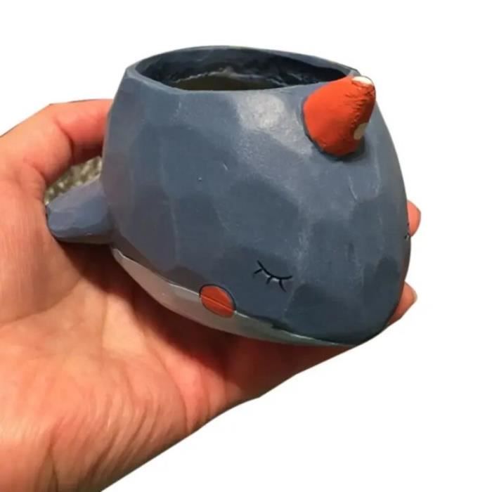 Baleine bleue - Pot de plantes en résine pour baleines Crocodile | Pot ...