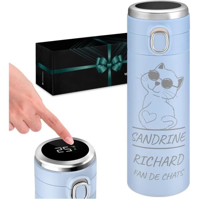 Mug Isotherme Personnalisable - 300 Ml - Tasse De Voyage Avec Afficheur ...