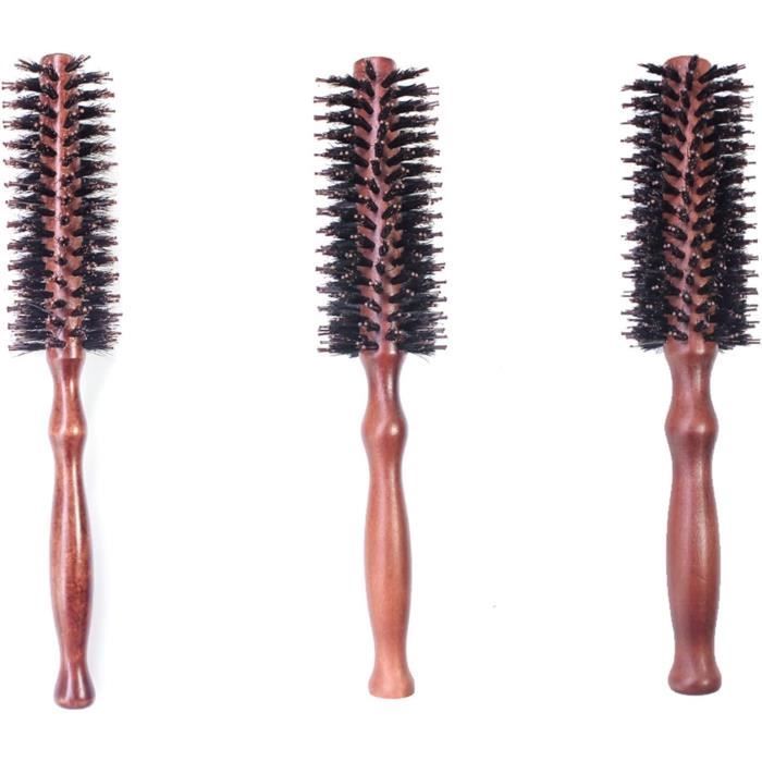 3 Pièces Brosse Ronde Cheveux Femme Brosse À Cheveux En Poils De ...