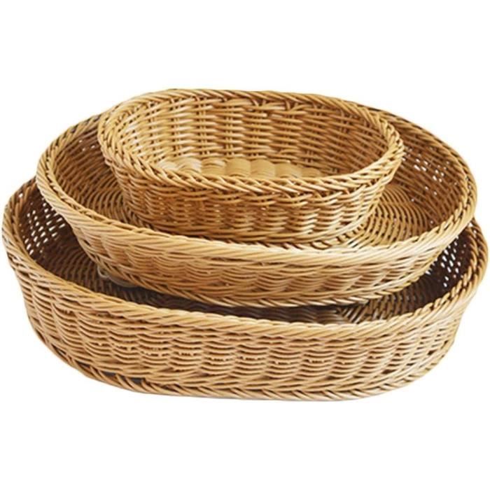 1Pcs Panier à Pain à Fruits Osier Rotin Corbeille à Pain à Fruits Forme ...