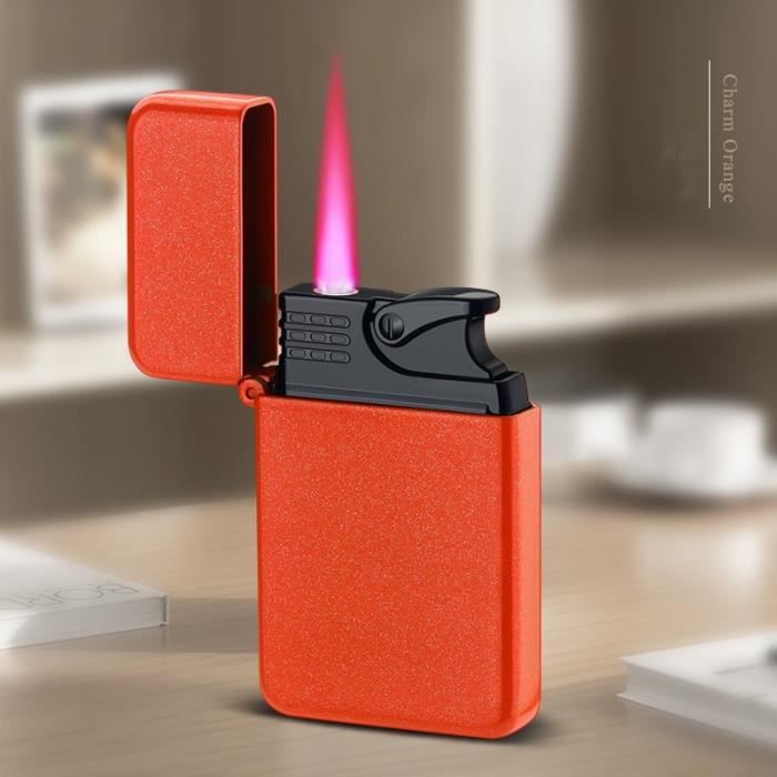 Briquet à Jet lumineux flamme rouge coupe vent accessoires pour fumer ...