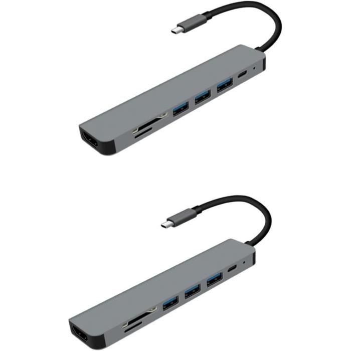 2 Pièces 7 Station D'Accueil Port De Charge Usb Adaptateur Secteur ...