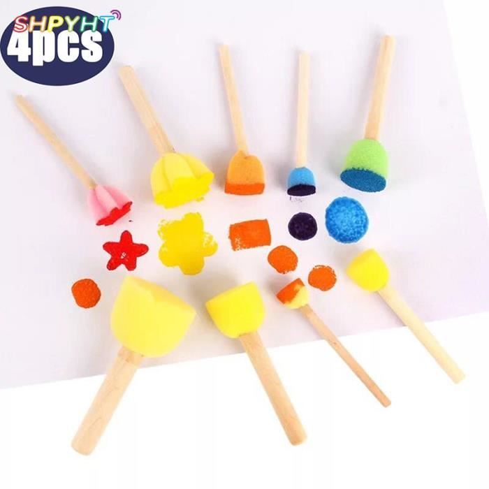 5 pièces enfants enfant en bas âge éponge timbre brosse Kits fleur ...