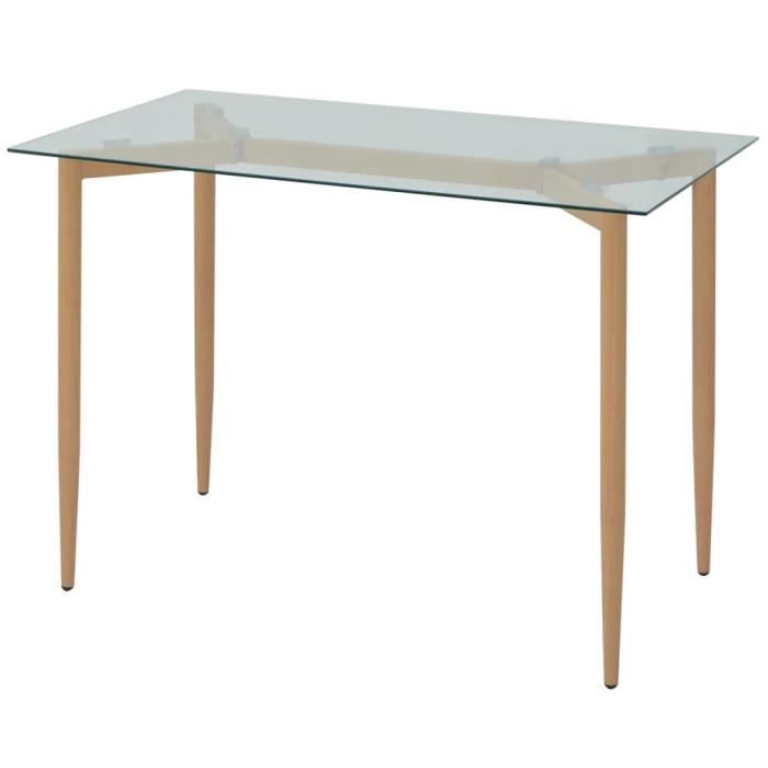 TAM Table de salle à manger 118 x 68 x 75 cm 85816 - Cdiscount Maison
