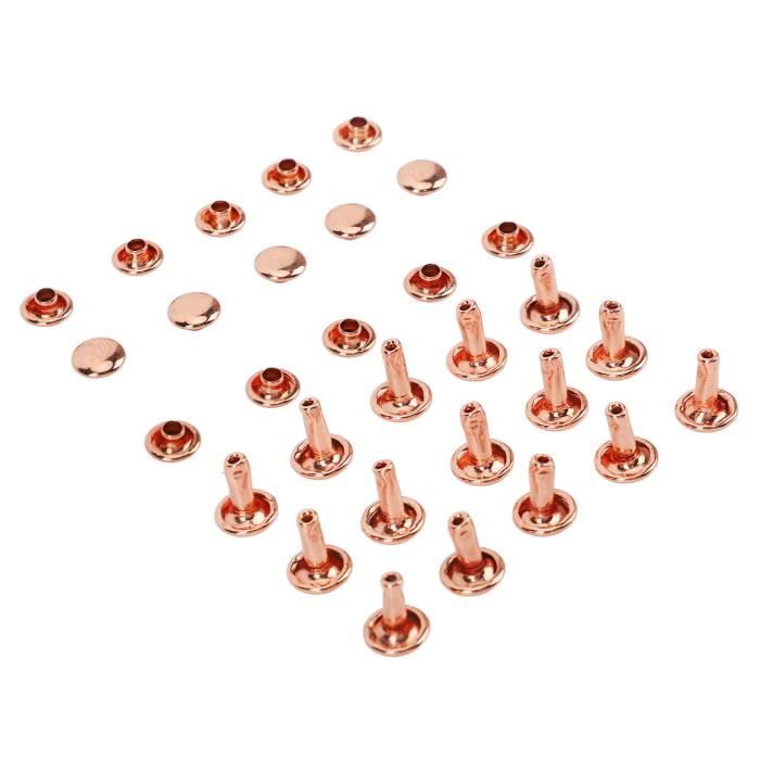 Duokon Rivets de goujons en métal 100 ensembles de clous en métal ...