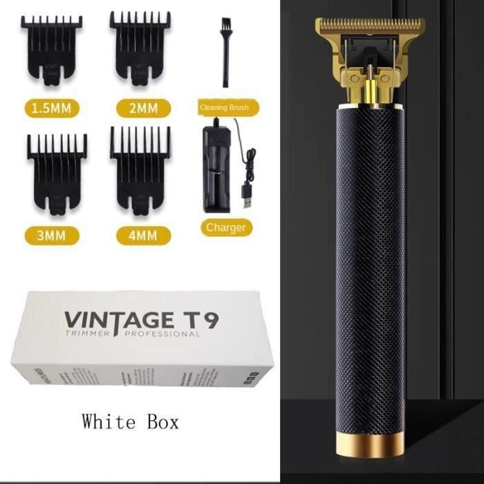Hengxin-électrique sans fil pour hommes Vintage rétro T9 tondeuse à cheveux et à barbe pour ...