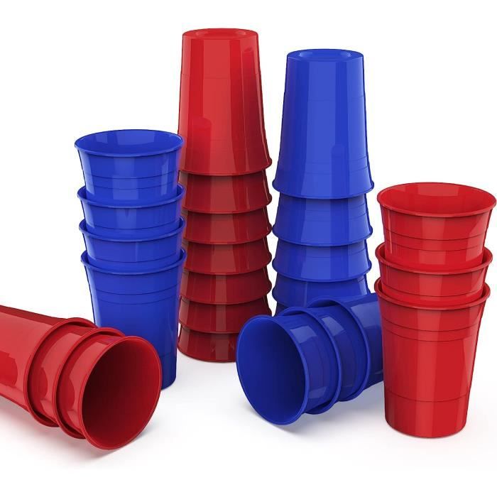 AOLUXLM 26 Pack Réutilisables Gobelets, Répétable Plastique DurTasse ...