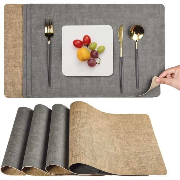 Set de Table Myir JUN, Sets de Table Lavable Double Face Bicolore en ...