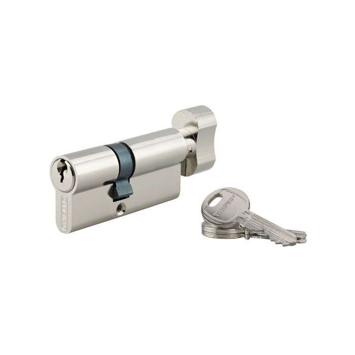 THIRARD - Cylindre de serrure à bouton HG5, anti-arrachement, 40Bx30mm, nickelé, 3 clés ...