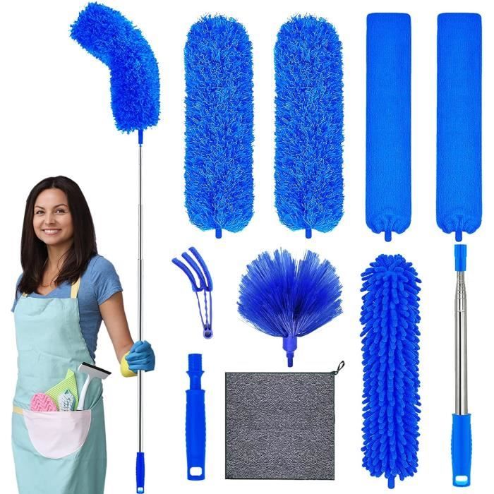 10 Pièces Kit De Plumeau En Microfibre Pour Nettoyage, Extensible ...