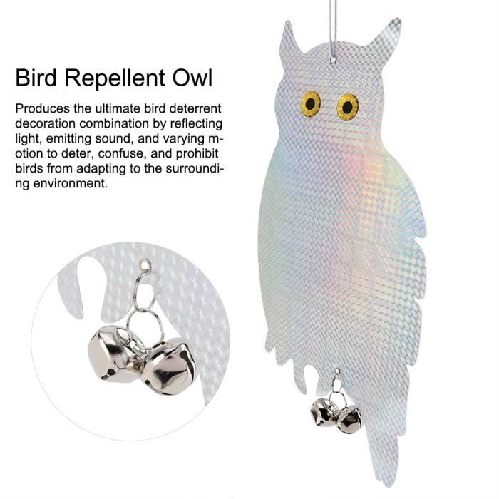 VGEBY Répulsif Oiseau Réfléchissant Chouette x2 - Efficace pour Jardin ...