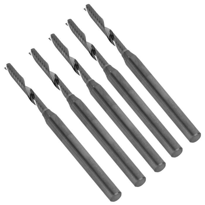 Fraiseuse CNC YOSOO - 5 pièces 3.175x2x15mm en acier au tungstène ...