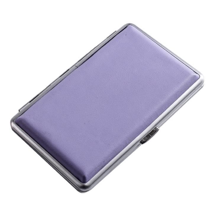 ETUI A CIGARETTE,Purple--Étui à Cigarettes en cuir mince pour femmes ...