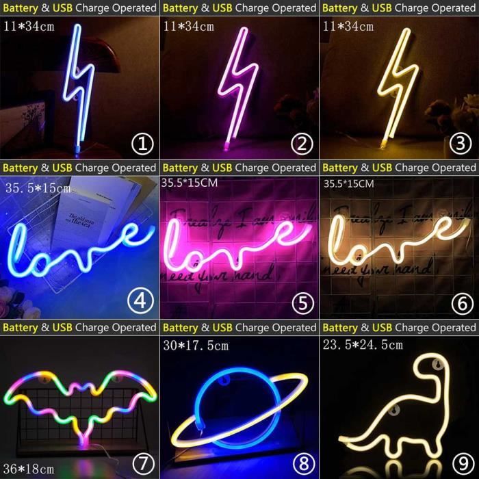 NEON,Group H-NO.5--Lampe néon LED avec design de nuage, veilleuse ...