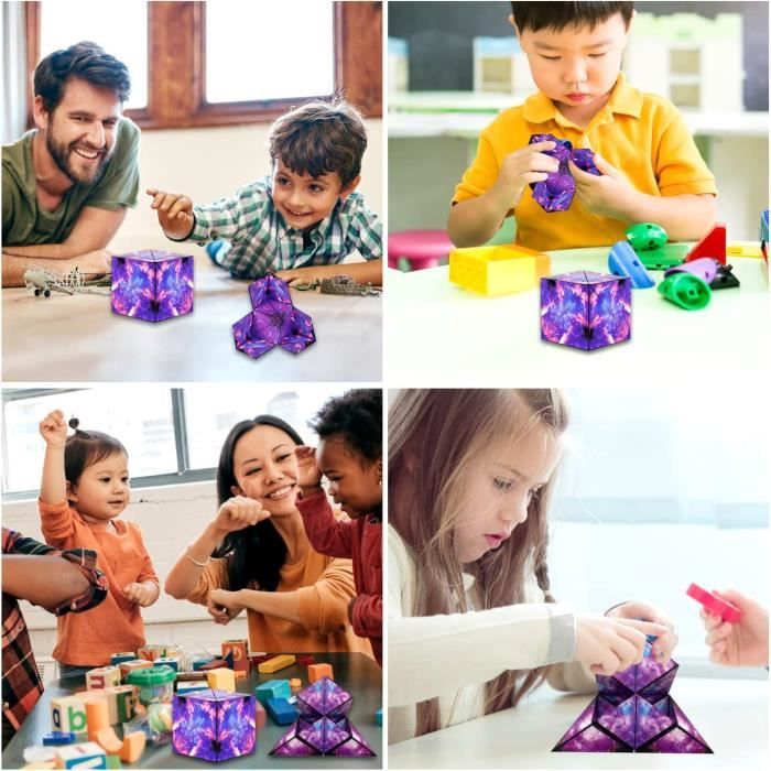 Cube Magique, Cube Magnétique 3D Magic Star Cube Jouet Cube Infini ...