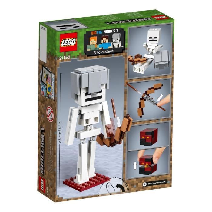 LEGO® Minecraft™ 21150 Bigfigurine Squelette avec un cube de magma ...