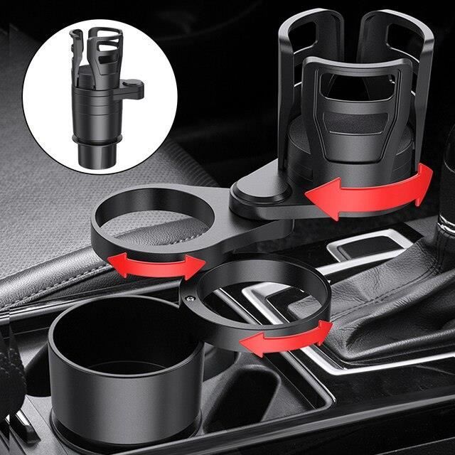 PORTE BOISSON,Black--Porte gobelet de voiture réglable, extenseur ...