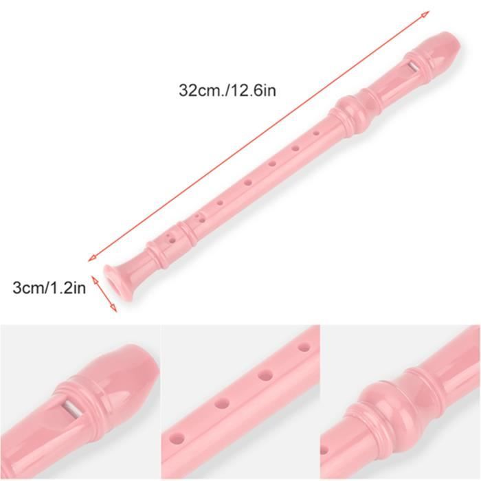 Flûte à bec Soprano en plastique MXZZAND - 8 trous - ABS - Rose - Achat ...