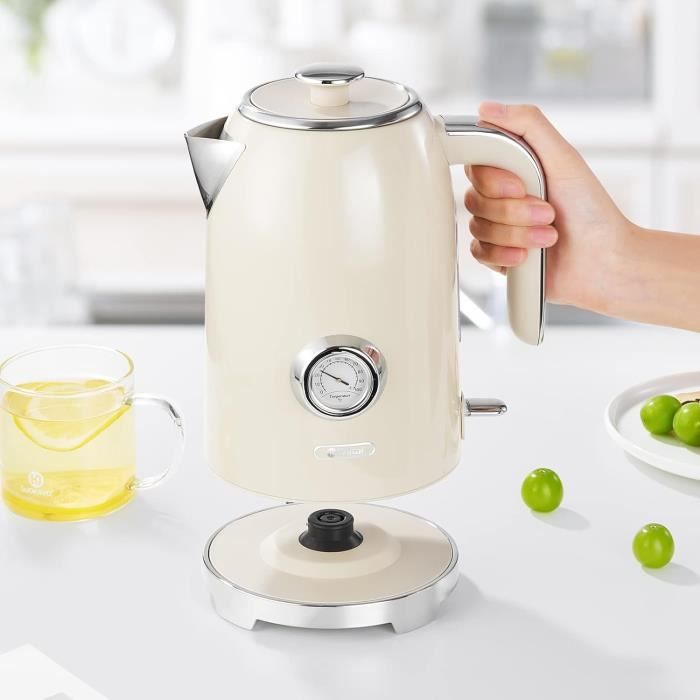 Wiltal Bouilloire 1,7 L 2200W en acier inoxydable avec grille-pain à ...