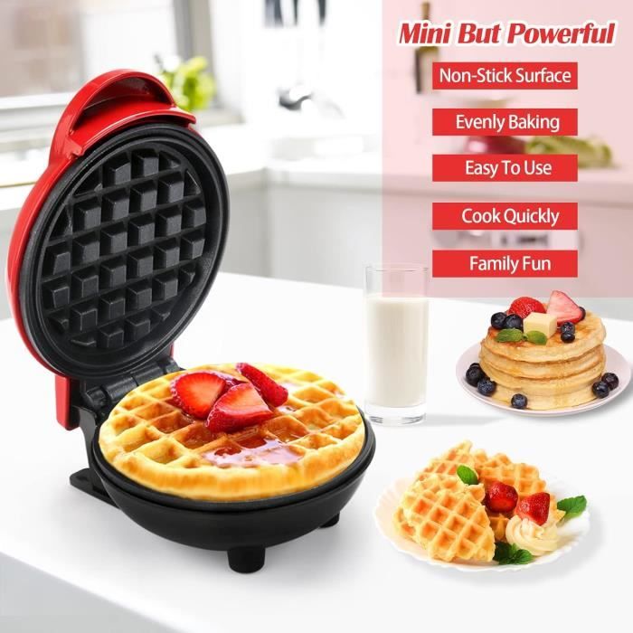 LOMUG Mini Gaufrier, Petit Gaufrier Rond, Machine a Gauffre, Mini ...