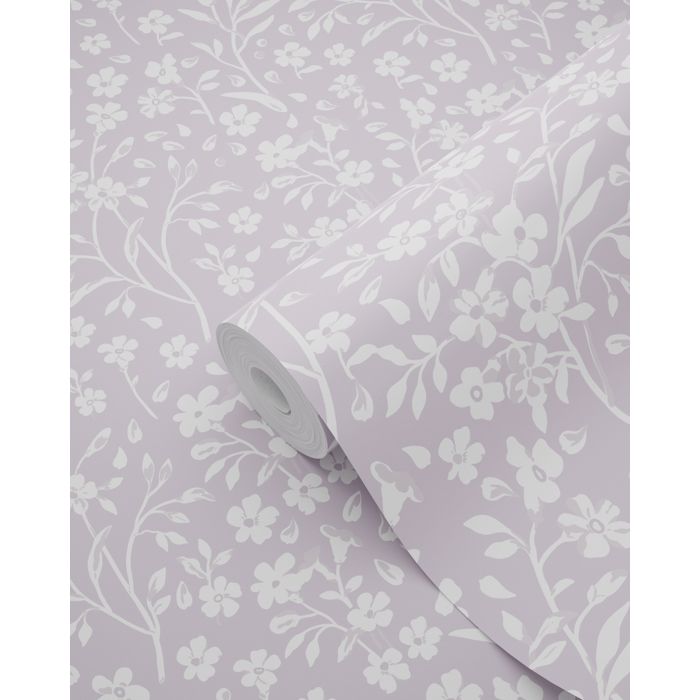 Papier peint fleurs lilas violet - 53 cm x 10.05 m - ESTAhome ...