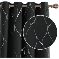 Deconovo Lot de 2 Rideaux Occultants Thermique Rideaux Motif Point ...