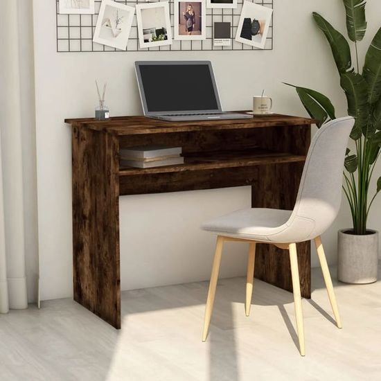 Bureau Chêne fumé 90x50x74cm - Usage Intérieur/jardin - VIDAXL - design ...