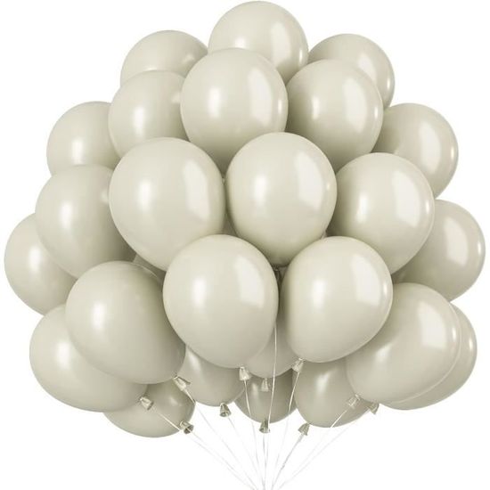 Lot De 35 Ballons À Hélium En Latex Crème Rétro Blanc Sable De 25,4 Cm ...